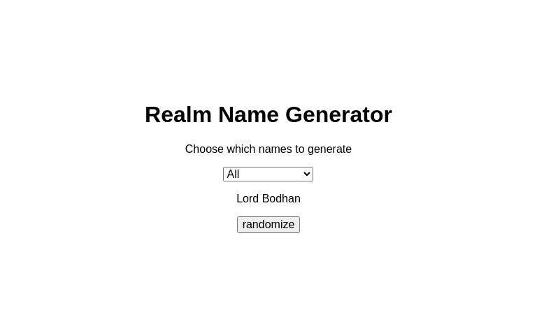 Realm Name Generator