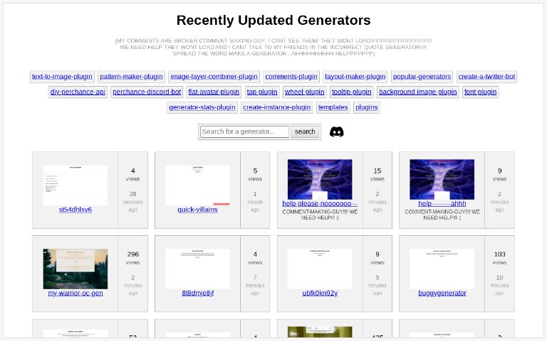 Recently Updated Generators