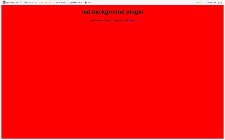red background plugin