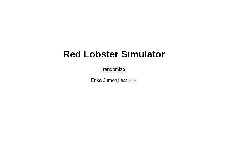 Red Lobster Simulator ― Perchance Generator