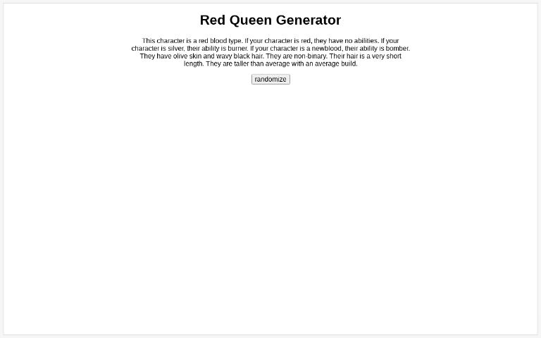 Red Queen Generator