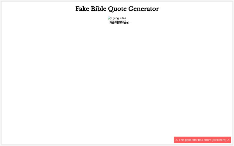 Fake Bible Quote Generator