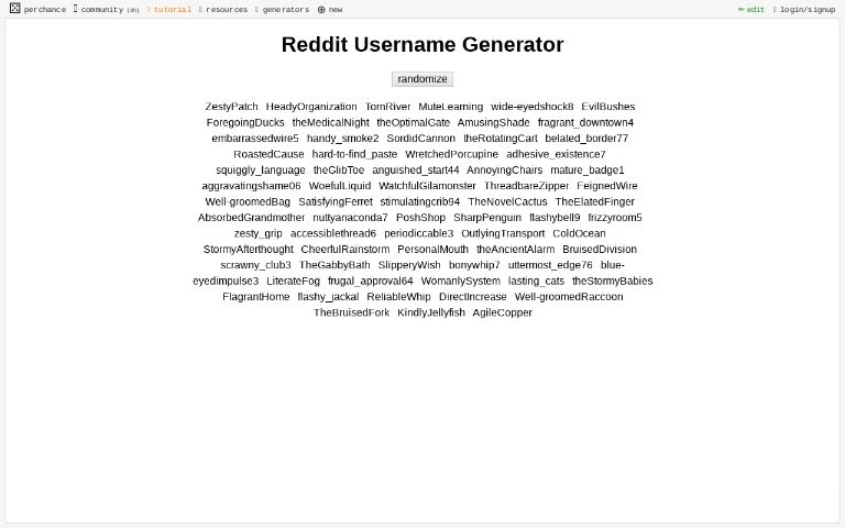 Reddit Username Generator