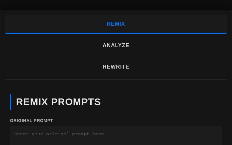 REMIX PROMPTS ― Perchance Generator