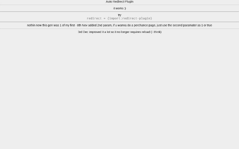 Auto Redirect Plugin