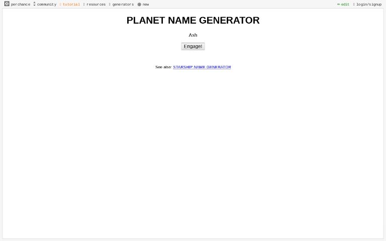 PLANET NAME GENERATOR