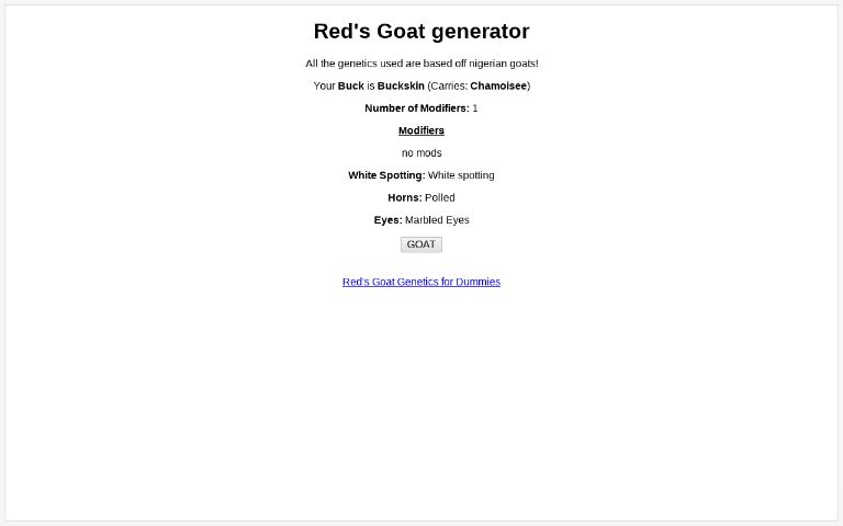 Red's Goat generator