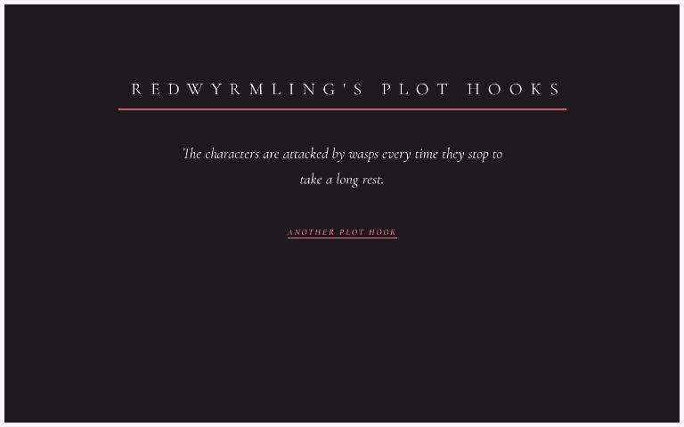 Redwyrmling's plot hooks ― Perchance Generator