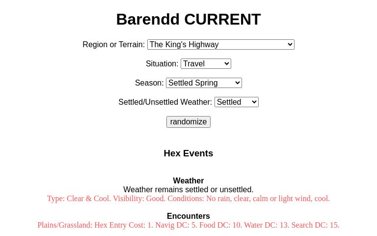 Barendd CURRENT ― Perchance Generator