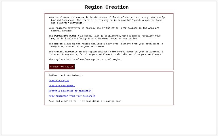 Region Creation ― Perchance Generator