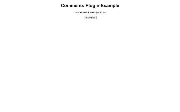 Comments Plugin Example