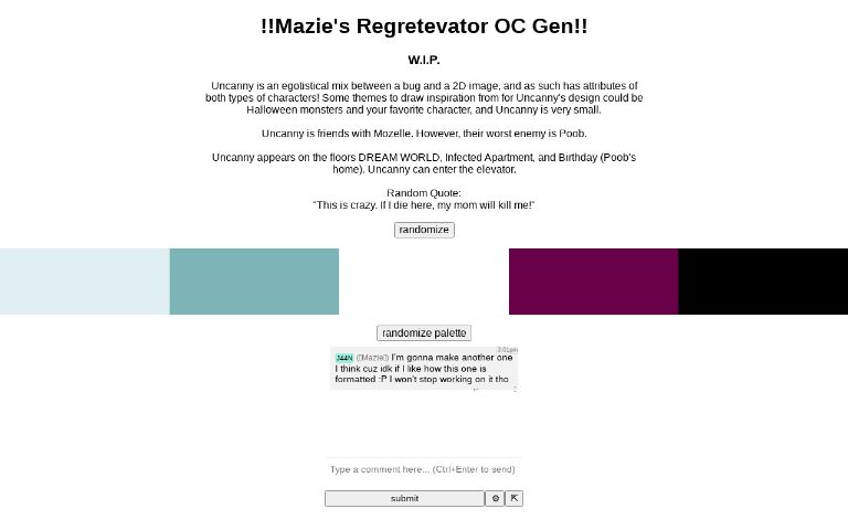 !!Mazie's Regretevator OC Gen!!