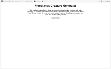 Floodlands Creature Generator