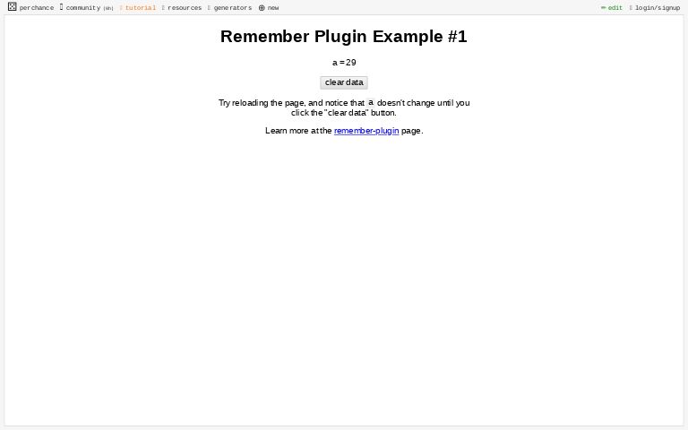 Remember Plugin Example #1