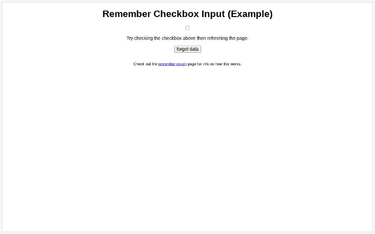 Remember Checkbox Input (Example) ― Perchance Generator