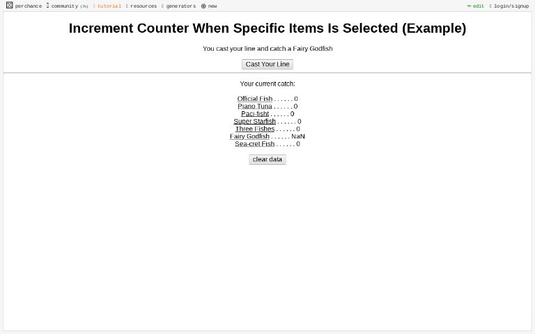 Increment Counter When Specific Items Is Selected (Example) ― Perchance ...