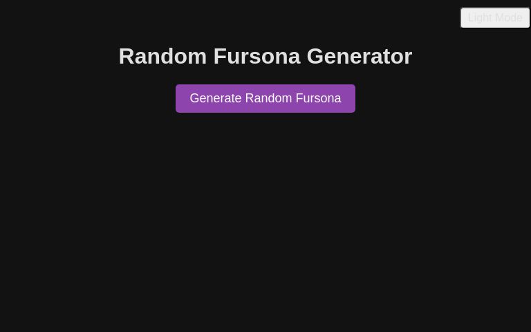 Random Fursona Generator