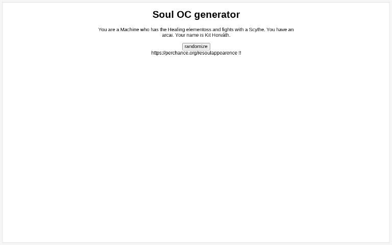 Soul OC generator
