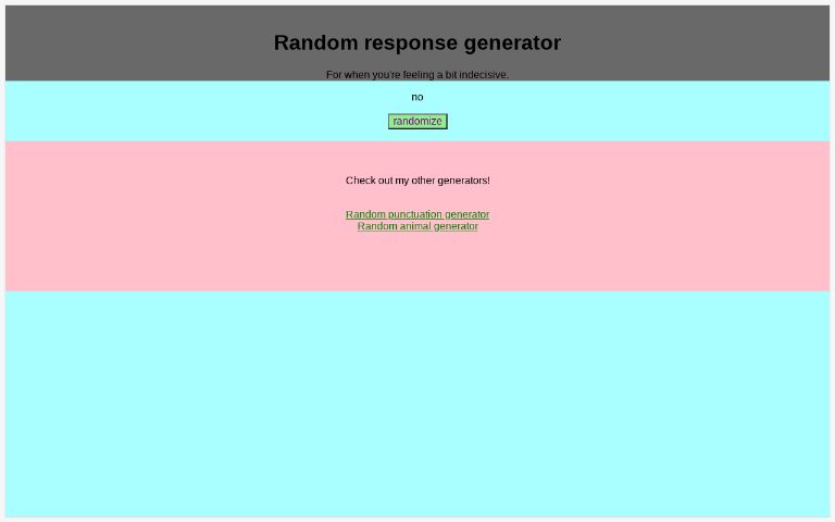 Random response generator