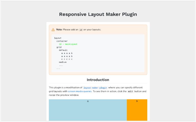 Responsive Layout Maker Plugin