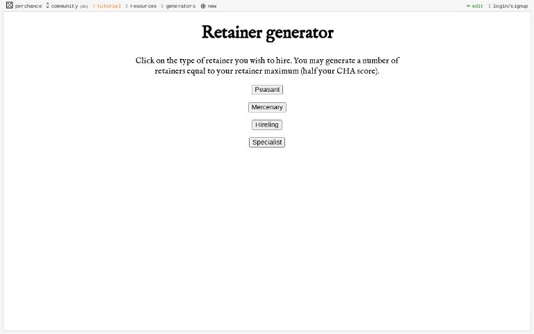 Retainer generator