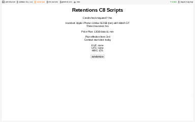 Retentions C8 Scripts ― Perchance Generator