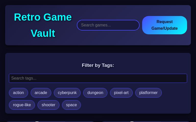 Retro Game Vault ― Perchance Generator