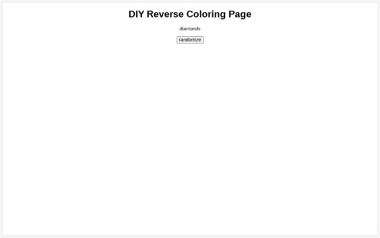 DIY Reverse Coloring Page ― Perchance Generator