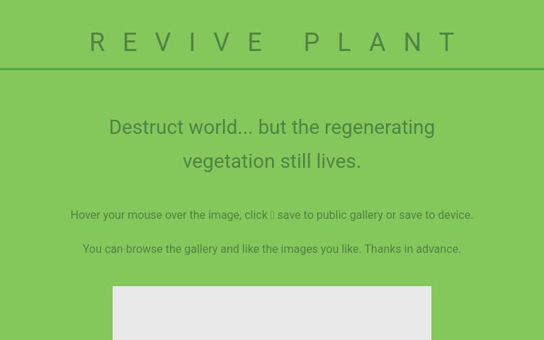 Revive plant ― Perchance Generator