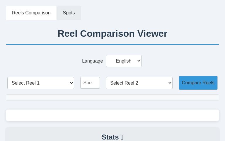 Reel Comparison Viewer ― Perchance Generator