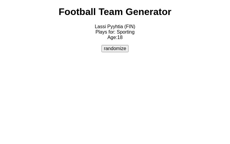 Football Team Generator