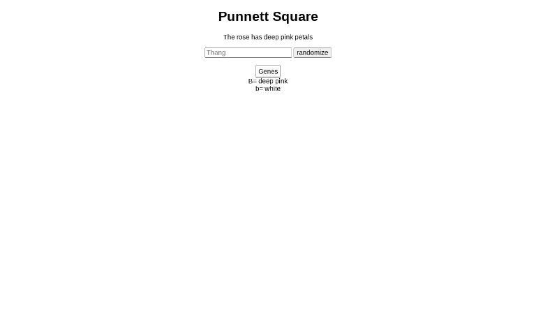 Punnett Square ― Perchance Generator