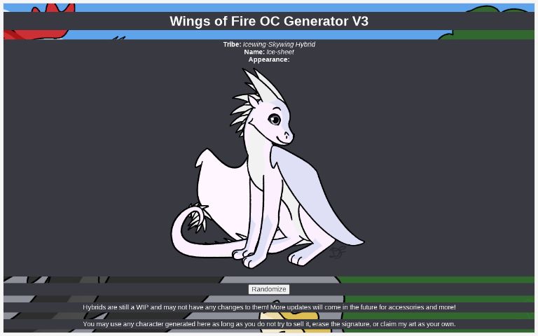 Wings of Fire OC Generator V3