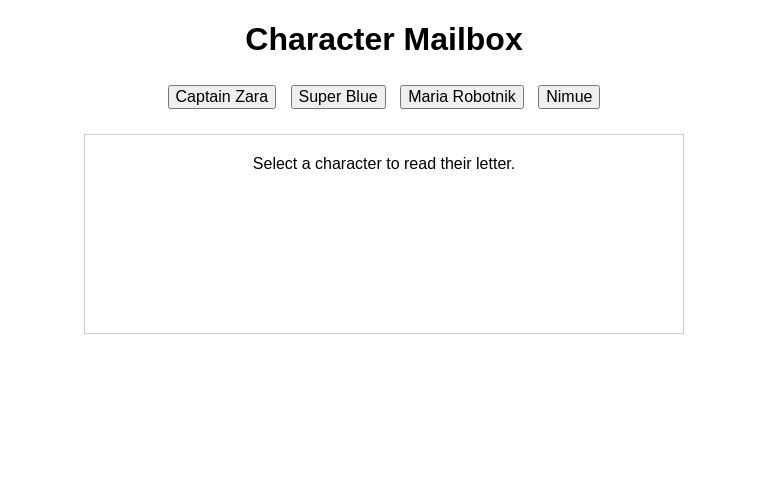 Character Mailbox ― Perchance Generator