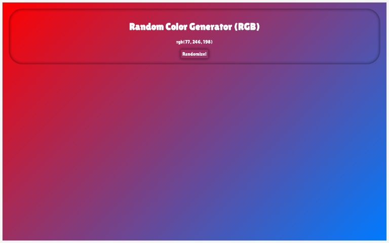 Random Color Generator Rgb 