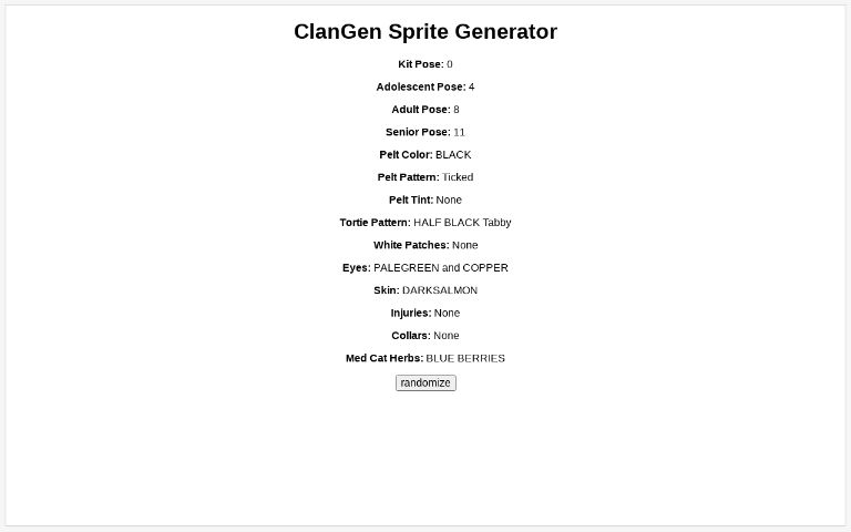 ClanGen Sprite Generator