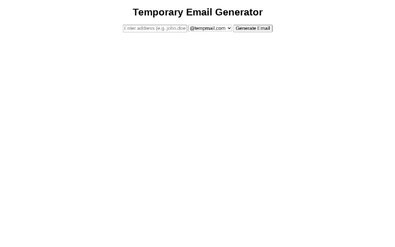 Temporary Email Generator