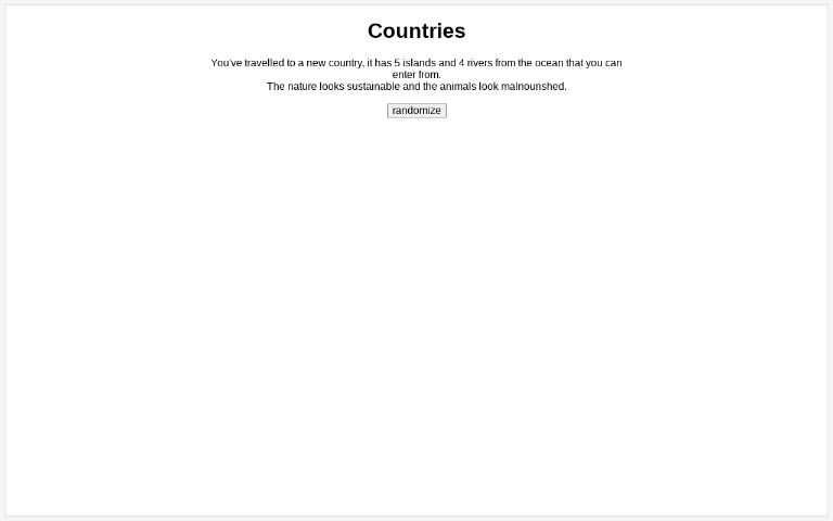 Countries ― Perchance Generator