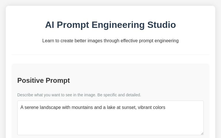 AI Prompt Engineering Studio ― Perchance Generator