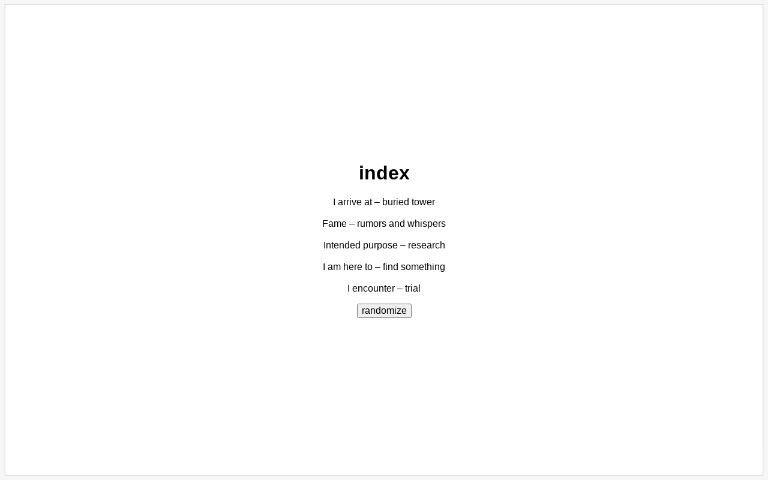 index ― Perchance Generator