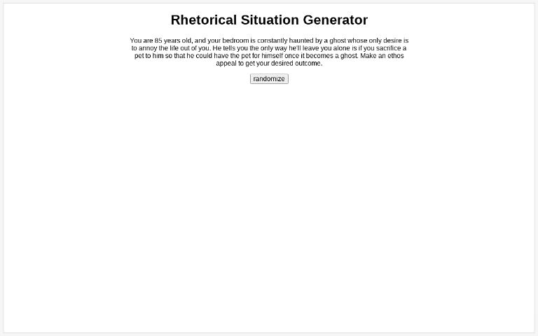 Rhetorical Situation Generator