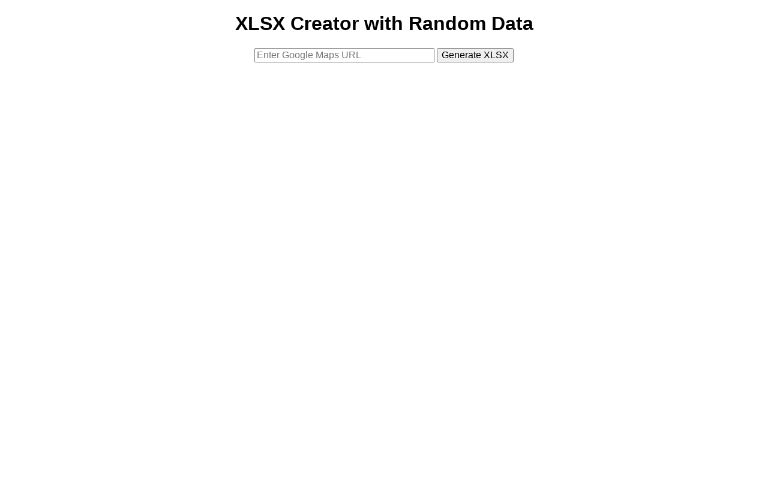XLSX Creator with Random Data ― Perchance Generator