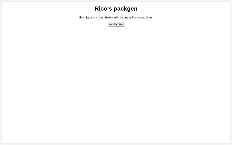 Rico's packgen ― Perchance Generator