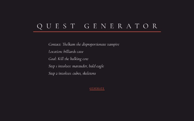 QUEST GENERATOR