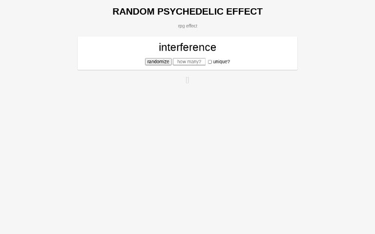 RANDOM PSYCHEDELIC EFFECT ― Perchance Generator