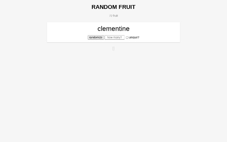 RANDOM FRUIT ― Perchance Generator
