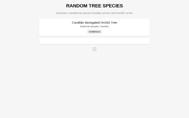 RANDOM TREE SPECIES ― Perchance Generator