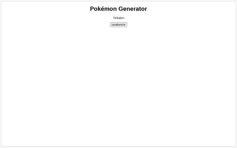 Pokémon Generator