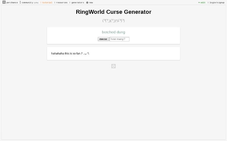 RingWorld Curse Generator