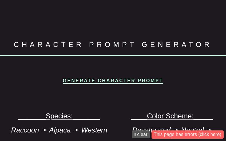 Character Prompt Generator